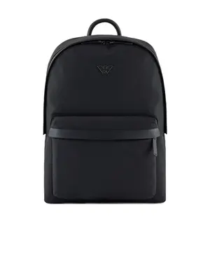 Emporio Armani Zippered Backpack - Black