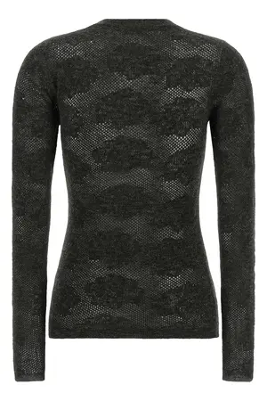 Brunello Cucinelli Flower Lace Sweater - Black