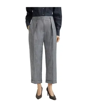 Brunello Cucinelli Twill Trousers - Gray
