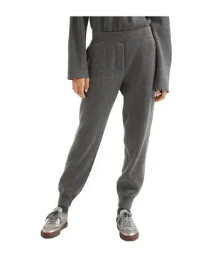 Brunello Cucinelli Ribbed Cashmere Trousers - Black