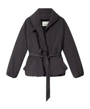 Isabel Marant Étoile Long Sleeve Hooded Jacket With Drawstring Waist - Faded Night