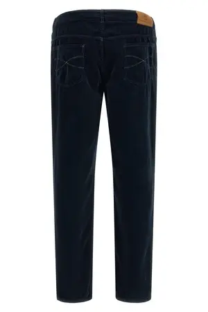 Brunello Cucinelli Corduroy Straight-leg Trousers - Black