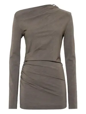 Brunello Cucinelli Asymmetrical Ruched Top