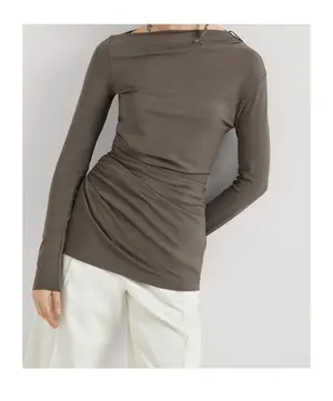 Brunello Cucinelli Asymmetrical Ruched Top
