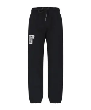 Off-White Elastic-waist Athletic Pants - Black