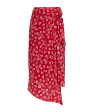 Isabel Marant Étoile Asymmetrical Skirt - Red