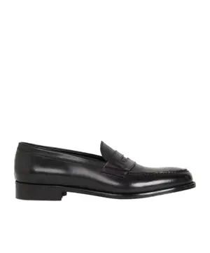Etro Leather Loafers With Paisley Detail - Black