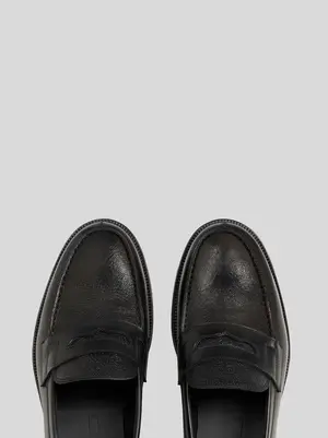 Etro Leather Loafers With Paisley Detail