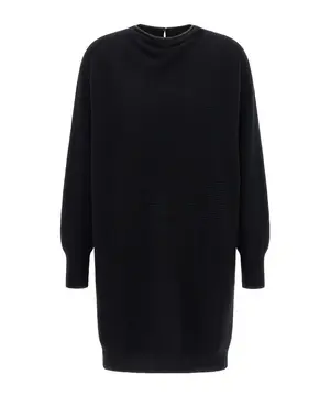 Brunello Cucinelli Ribbed Knit Long Sleeve Dress