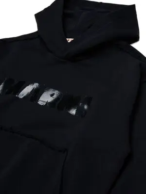 Marni Logo-print Frayed Hoodie