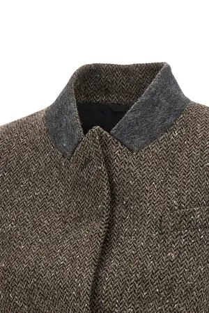 Brunello Cucinelli Chevron Belted Vest - Brown