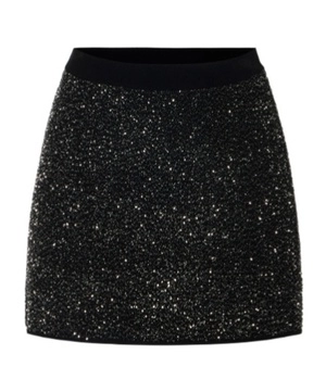 Elisabetta Franchi Sequin Embellished Knit Mini Skirt