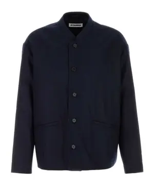 JIL SANDER Long-sleeve Shirt Jacket - Navy