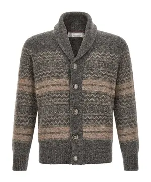 Brunello Cucinelli Nordic Jacquard' Cardigan
