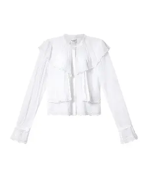 Isabel Marant Étoile Kelmon" Embroidered Ruffle Blouse