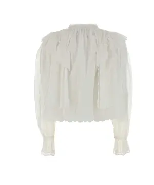 Isabel Marant Étoile Kelmon" Embroidered Ruffle Blouse