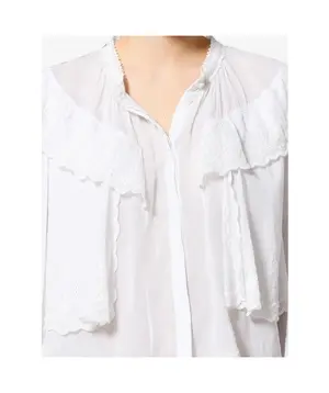 Isabel Marant Étoile Kelmon" Embroidered Ruffle Blouse