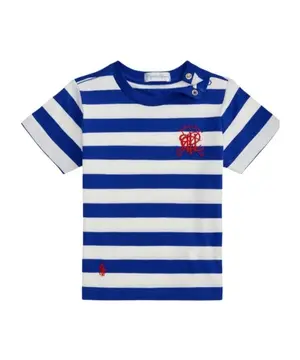 Polo Ralph Lauren Striped Cotton T-shirt With Logo