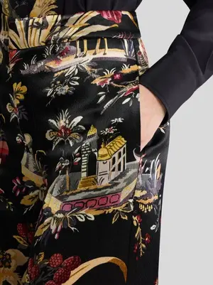 Etro Floral-print Satin Trousers
