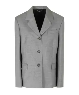 Magda Butrym Single-breasted Notched-lapels Blazer - Grey