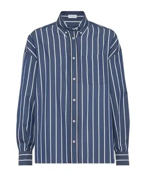 Brunello Cucinelli Striped Poplin Shirt