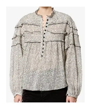 Isabel Marant Étoile Doane Ruffled Print Top