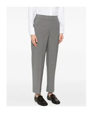 Peserico Pressed-crease Turned-up Trousers