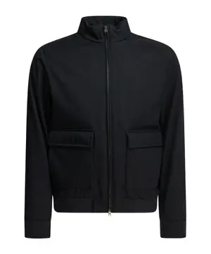 Herno 3 Layers Wool Storm Bomber Jacket