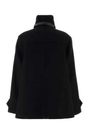 LANVIN Buckled-collar Double-breasted Short Coat