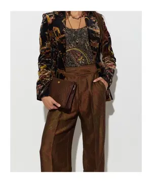 Etro Ribbed Sweater With Floral Paisley Motif - Multiple Colors