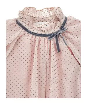 Monnalisa Polka Dot Ruffled Dress