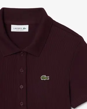 Lacoste Ribbed Logo-patch Polo Shirt