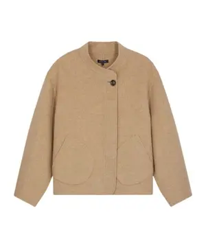 Soeur Soeur Windsor Single-Button Short Coat Light Brown