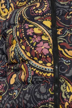 Etro Cropped Recycled Nylon Down Jacket With Paisley Motif