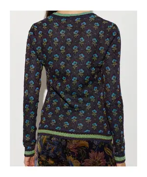 Etro Jacquard Cardigan With Diamond Flower-motif