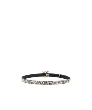 Pinko Python Print Leather Belt
