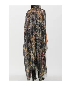 Etro Pleated Printed Maxi Dress