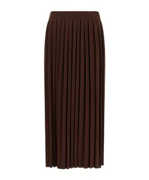 Fabiana Filippi Knitted Pleated Skirt - Brown
