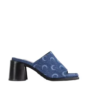 MARINE SERRE Square-toe High-heeled Sandals - Blue