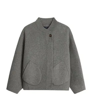 Soeur Short Wool Jacket With Asymmetrical Neckline