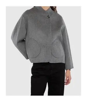 Soeur Short Wool Jacket With Asymmetrical Neckline