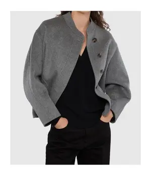 Soeur Short Wool Jacket With Asymmetrical Neckline
