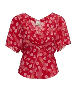 Isabel Marant Étoile V-neck Short-sleeved Top - Red