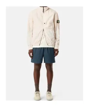 Stone Island Stand Collar Jacket With Anti-drop Finish