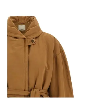 Isabel Marant Étoile Volinda Belted Hooded Jacket - Camel