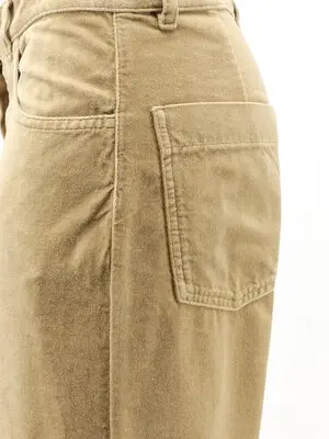 Aspesi Velvet Wide-leg Trousers - Light Coffee