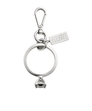 MAISON MARGIELA Polished Palladium Clip Keyring - Sliver