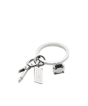 MAISON MARGIELA Polished Palladium Clip Keyring
