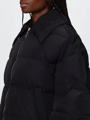 TWINSET Faux Fur-collar Zip-up Puffer Jacket
