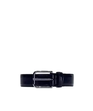 Giorgio Armani Tongue Belt In Brushed Split Leather With Transfer Coating
